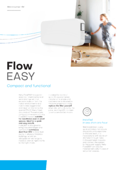FlowEASY Wall Mounted HRV, Helty Dual Flow Single Room Ventilation