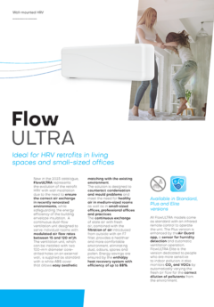 FlowULTRA: wall-mounted HRV for offices and renovations